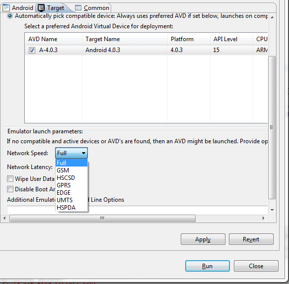 Android How To Limit Speed Of The Internet Connection On Emulator - SpaceTech